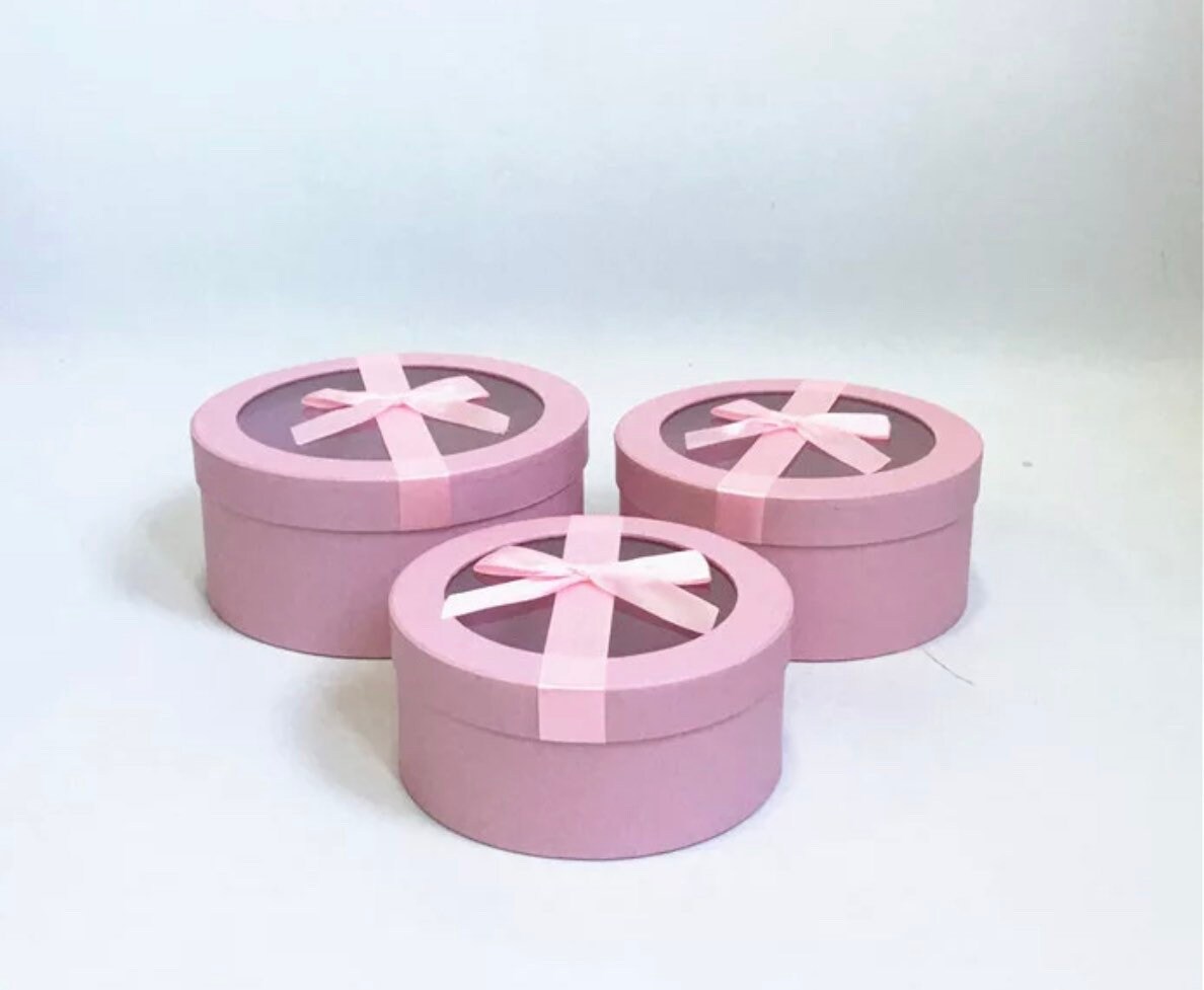 Circle Boxes 3 Set Boxes Floral Arrangements Luxury Boxes Treat Boxes Floral Boxes T 