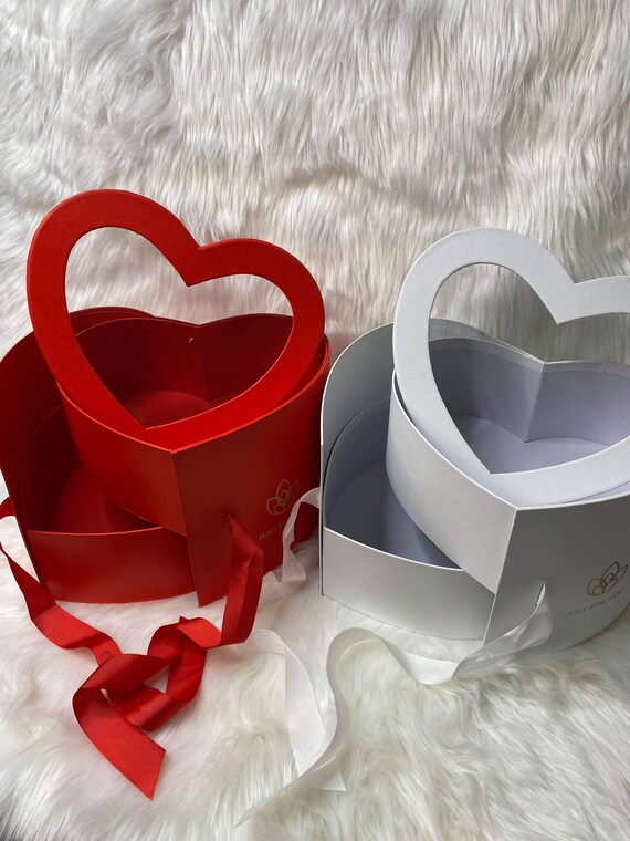 Double Layer Heart Box/ Treat Box/ Strawberry Box/ Double Box/ - Etsy