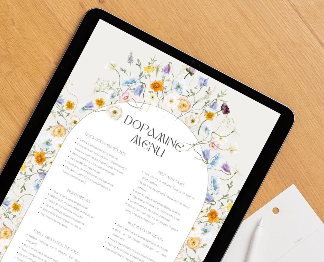 Dopamine Menu for ADHD: Quick Dopamine Boosts, Productivity Hacks, Self ...