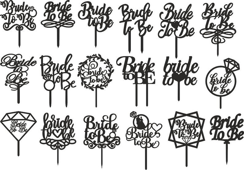 Bride to Be Cake Topper Svg Cake Topper Vector Download | Etsy Australia
