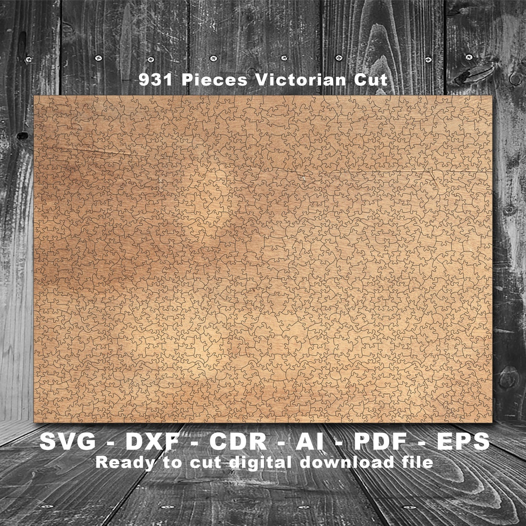 931 Pieces Irregular, Jigsaw Puzzle Svg, Puzzle Template Cricut, Ready ...