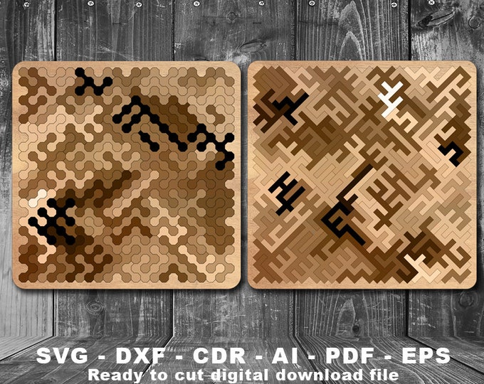 Fractal Puzzle Hilbert Curve Laser Files Cricut - Etsy