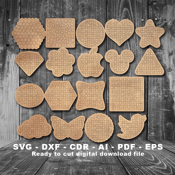 Jigsaw Puzzle Hexagon Vector - Etsy