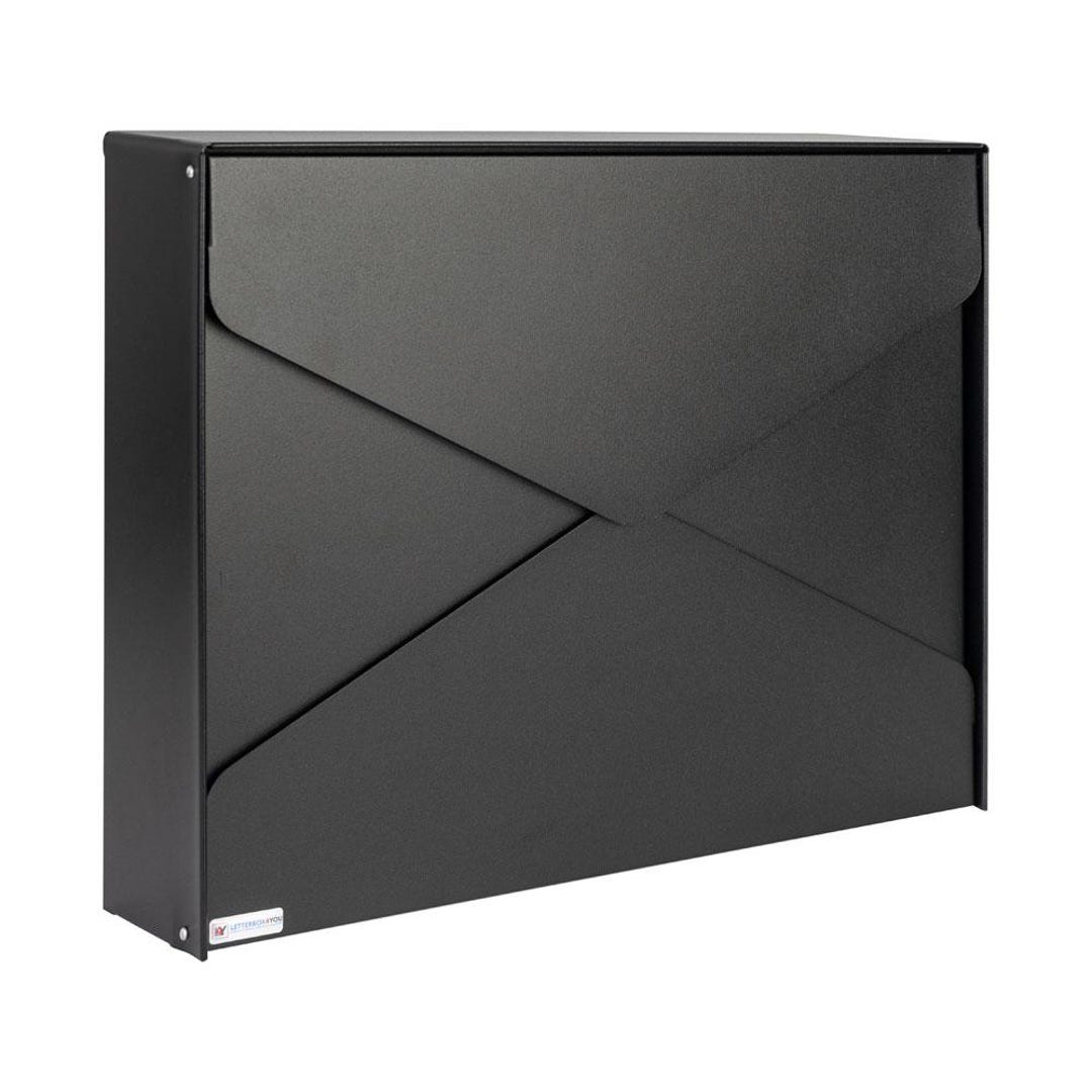 Wall Mounted External Letterbox Lockable Galvanised Steel Powder Coated ...