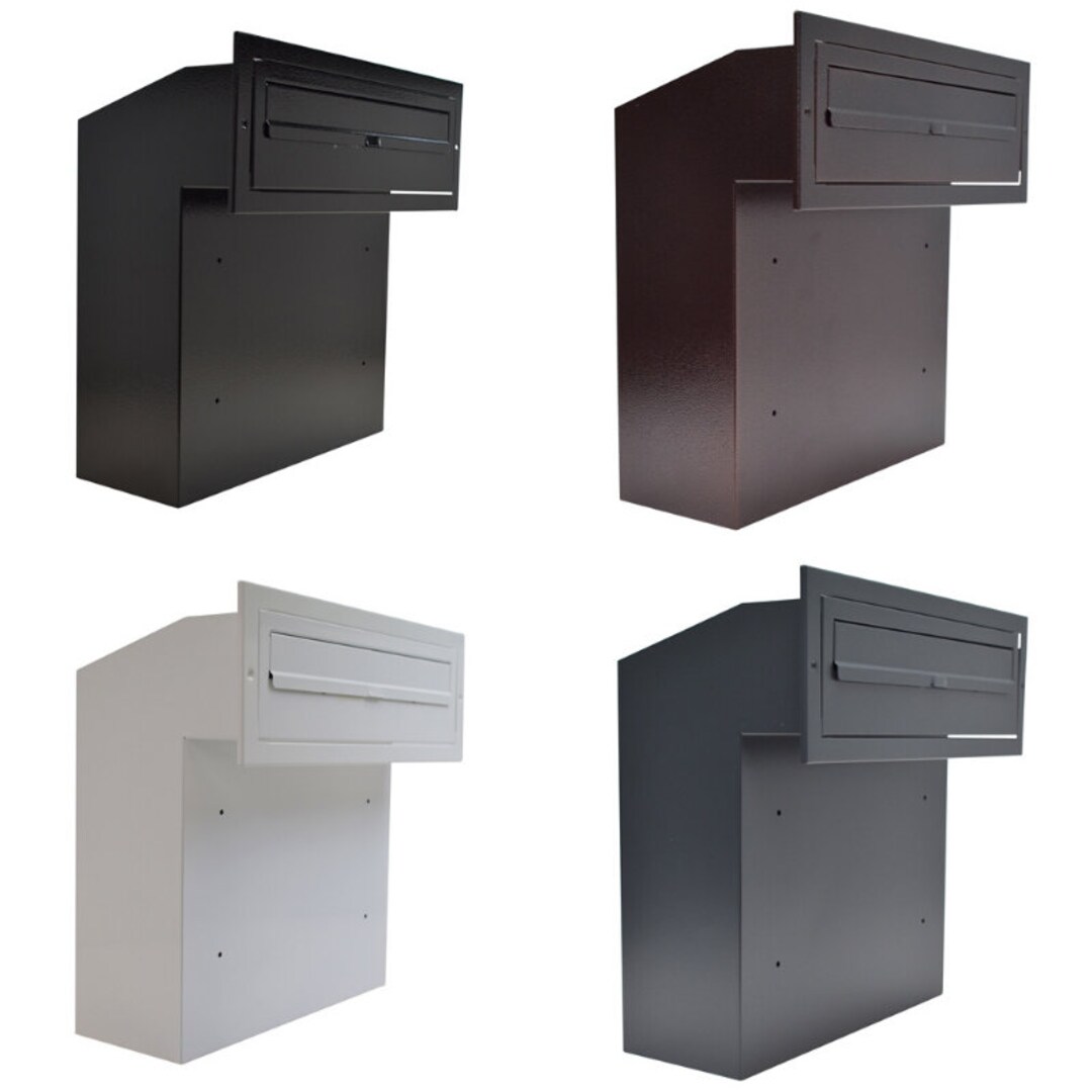 W3-4 Rear Access Letter Box With Trim, Post Box for Gates and Fences ...