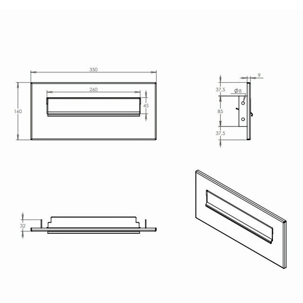 LBD-042 Telescopic 390-620 Mm Through the Wall Powder Coated Lockable ...