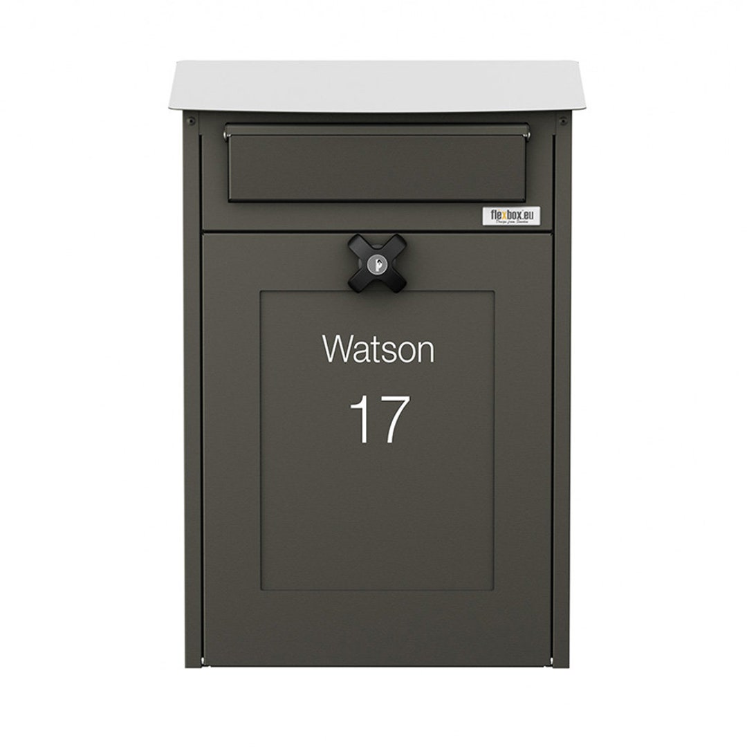 Albert Wall Mounted Letterbox, Personalised, Outdoor, Twist Lock, Two ...