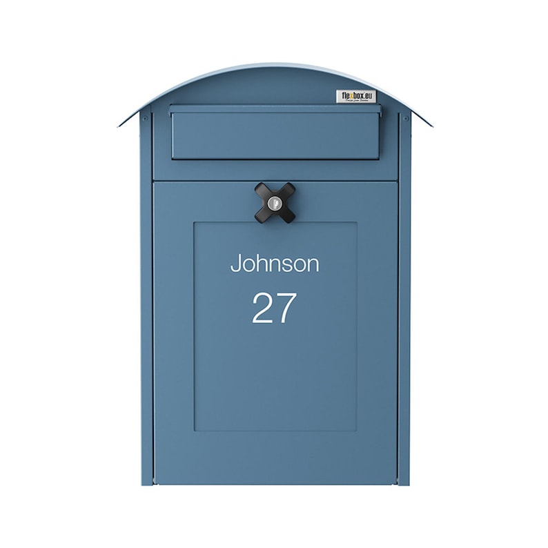 Albertina Wall Mounted Letterbox, Personalised, Outdoor, Twist Lock ...