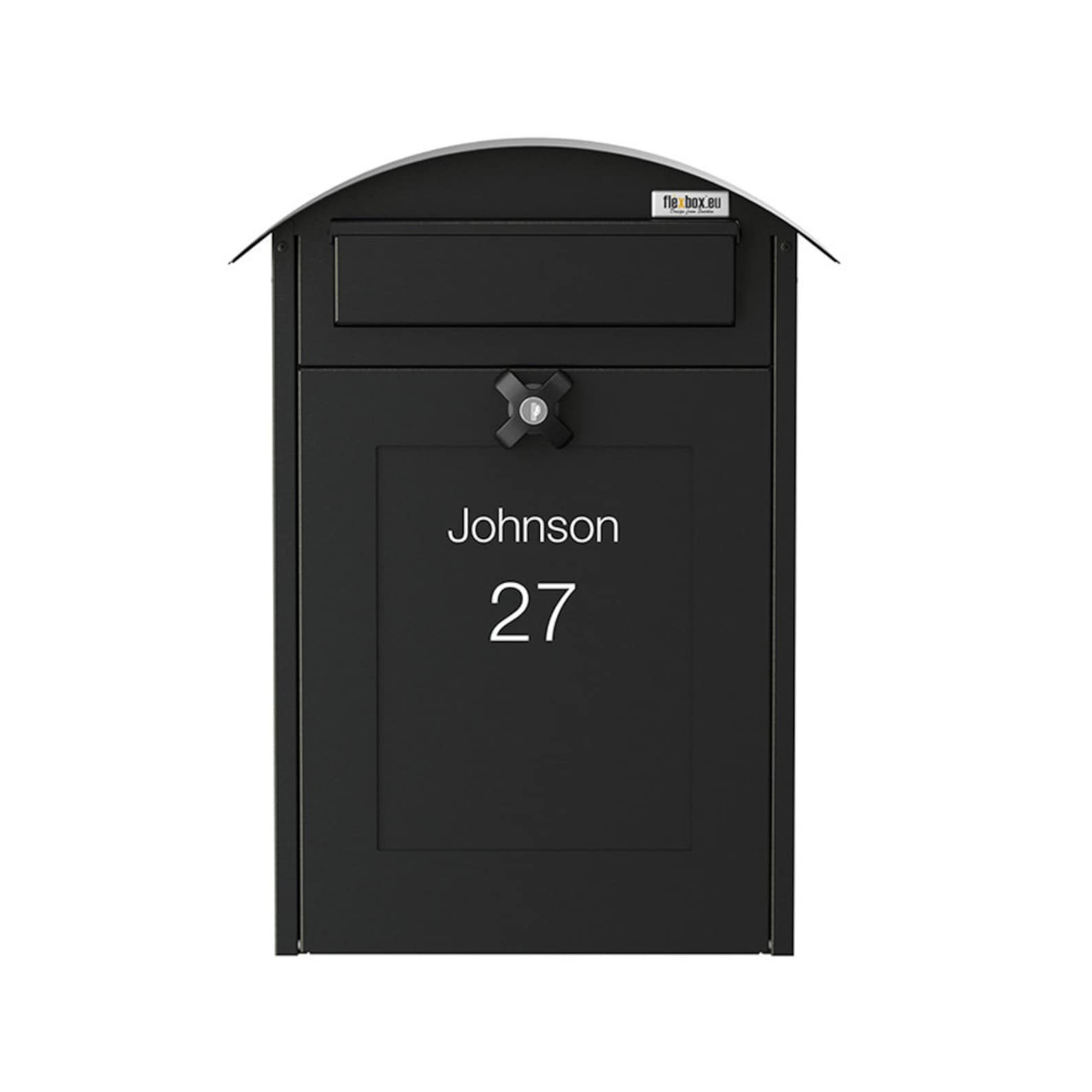 Albertina Wall Mounted Letterbox, Personalised, Outdoor, Twist Lock ...