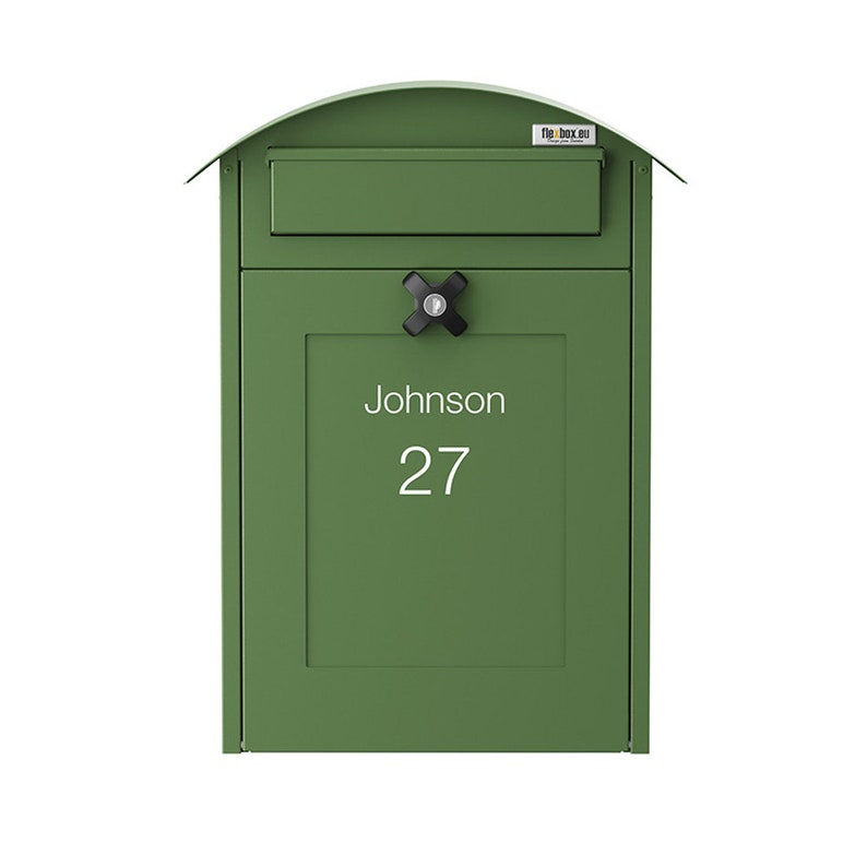 Albertina Wall Mounted Letterbox, Personalised, Outdoor, Twist Lock ...