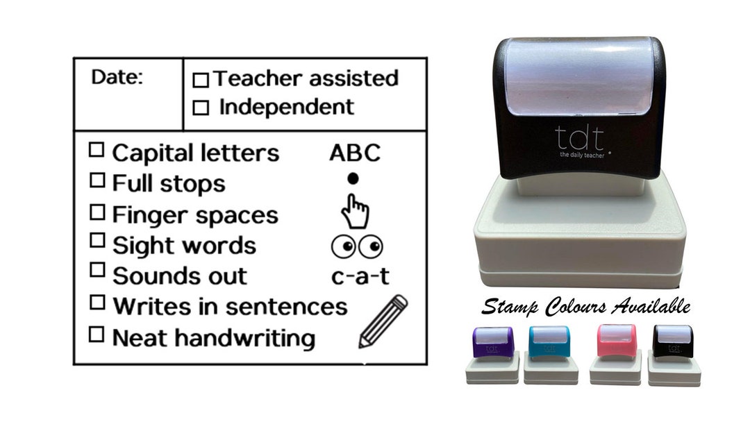 Checklist Stamp, Feedback Stamp, Personalised Stamps, Teacher Stamps - Etsy