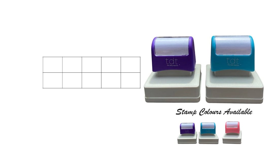 Tens Frame Stamp- Personalised Maths Stamp, Maths Stamp, Teacher Stamp ...