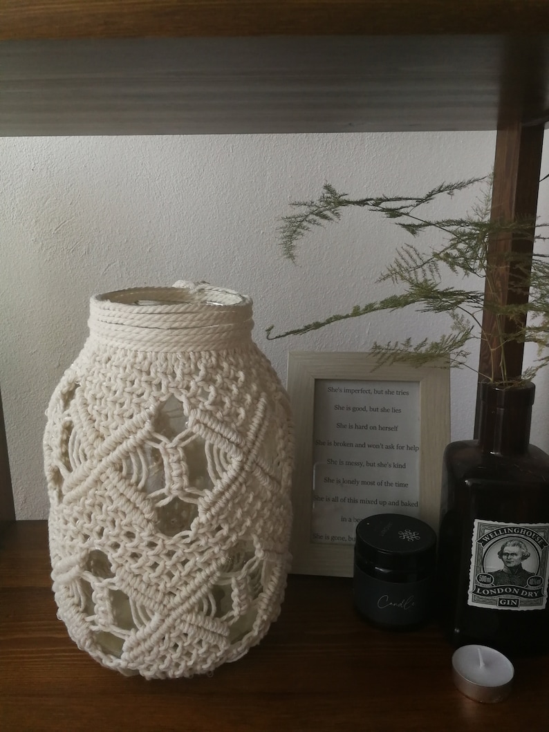 Macrame Jar Set | Macrame Jars | Lantern | Tealight | Rope | Made to Order - Etsy