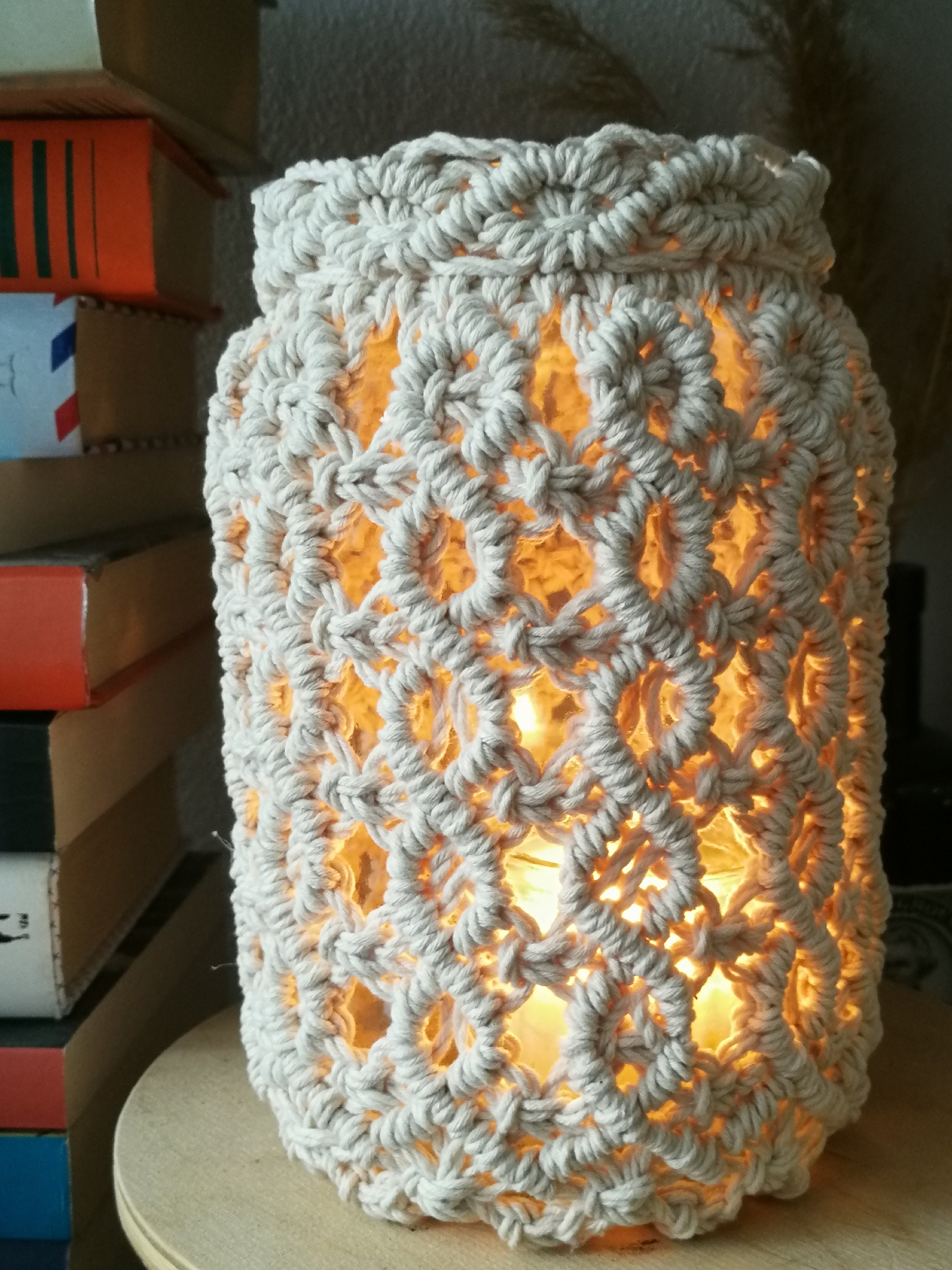 Macrame Lantern | Macrame Jar | Macrame Candle Holder | Decoration Vase ...