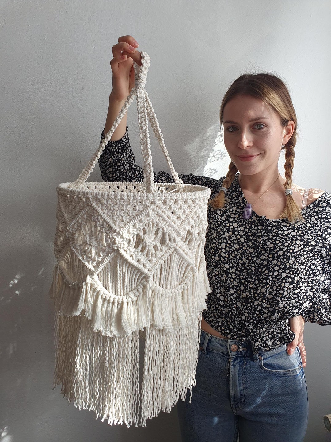 Macrame Lamps Macrame Shade Macrame Chandelier Boho Lamps - Etsy