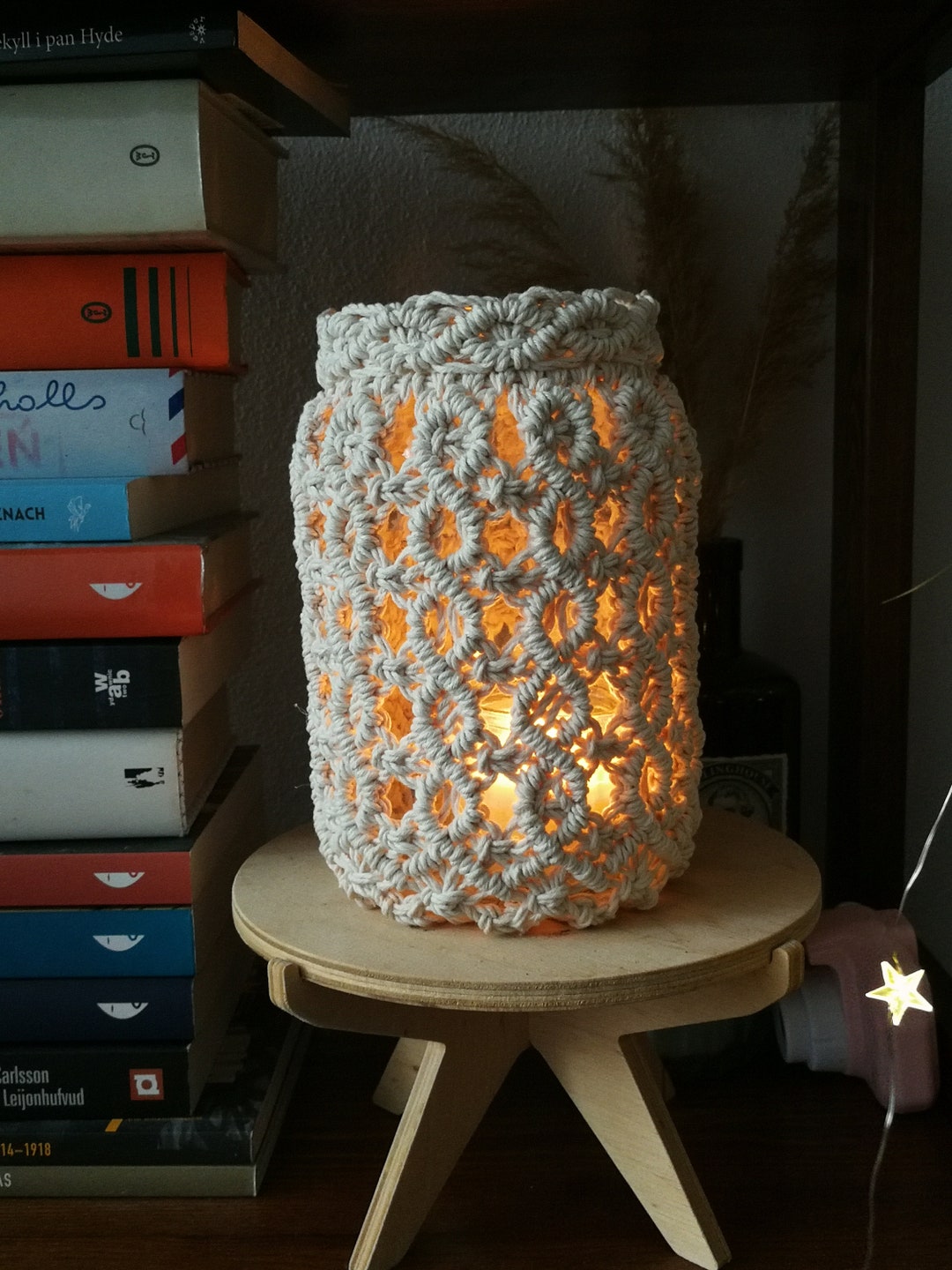 Macrame Lantern | Macrame Jar | Macrame Candle Holder | Decoration Vase ...