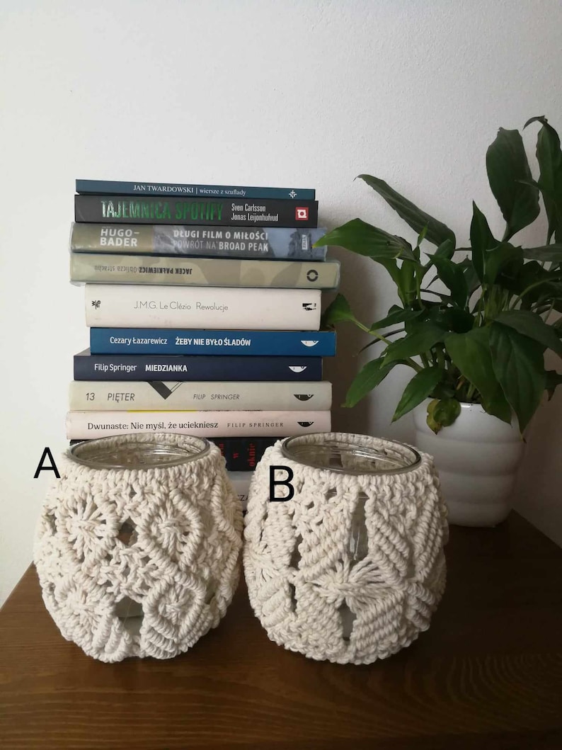 Macrame Jar Set | Macrame Jars | Lantern | Tealight | Rope | Made to ...
