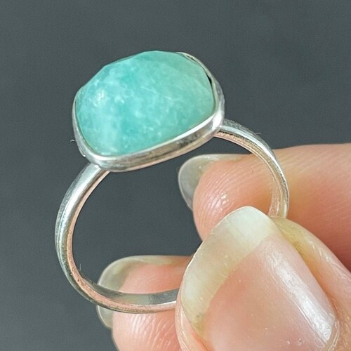 ROSE QUARTZ RINGS Bronze or Silver Pink Gemstone Jewelry | Etsy