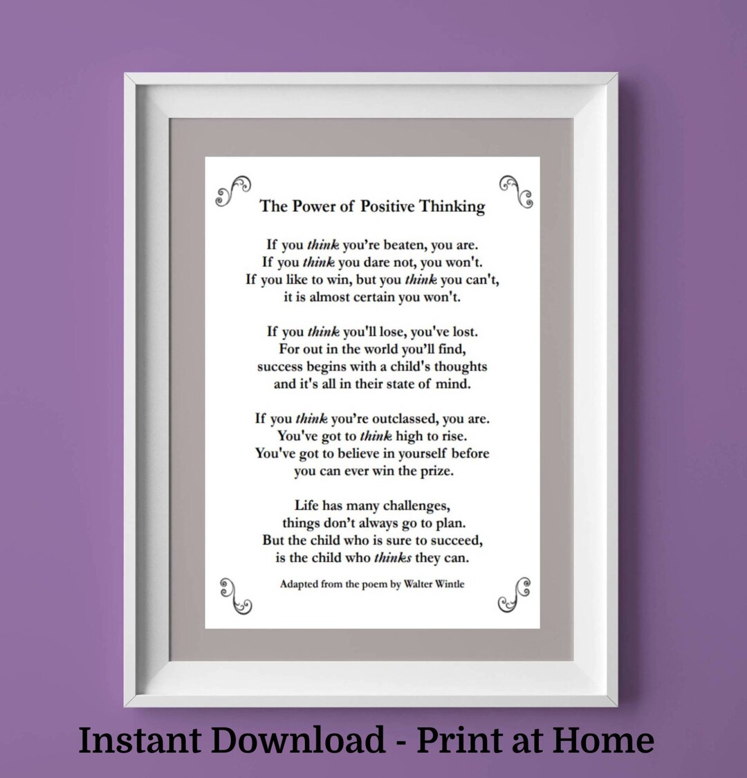 Power of Positive Thinking for Kids - Inspiration for Kids - Kid's ...