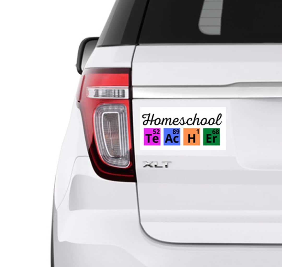 Homeschool Teacher Bumper Stickers White Background - Etsy