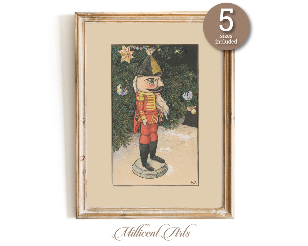 Vintage Christmas Nutcracker Print Antique Holiday Printable Wall Art ...