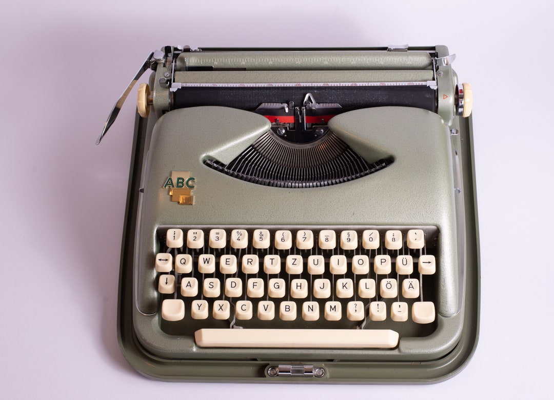 Green Adler ABC Typewriter -vintage Typewriter - Perfect Working ...