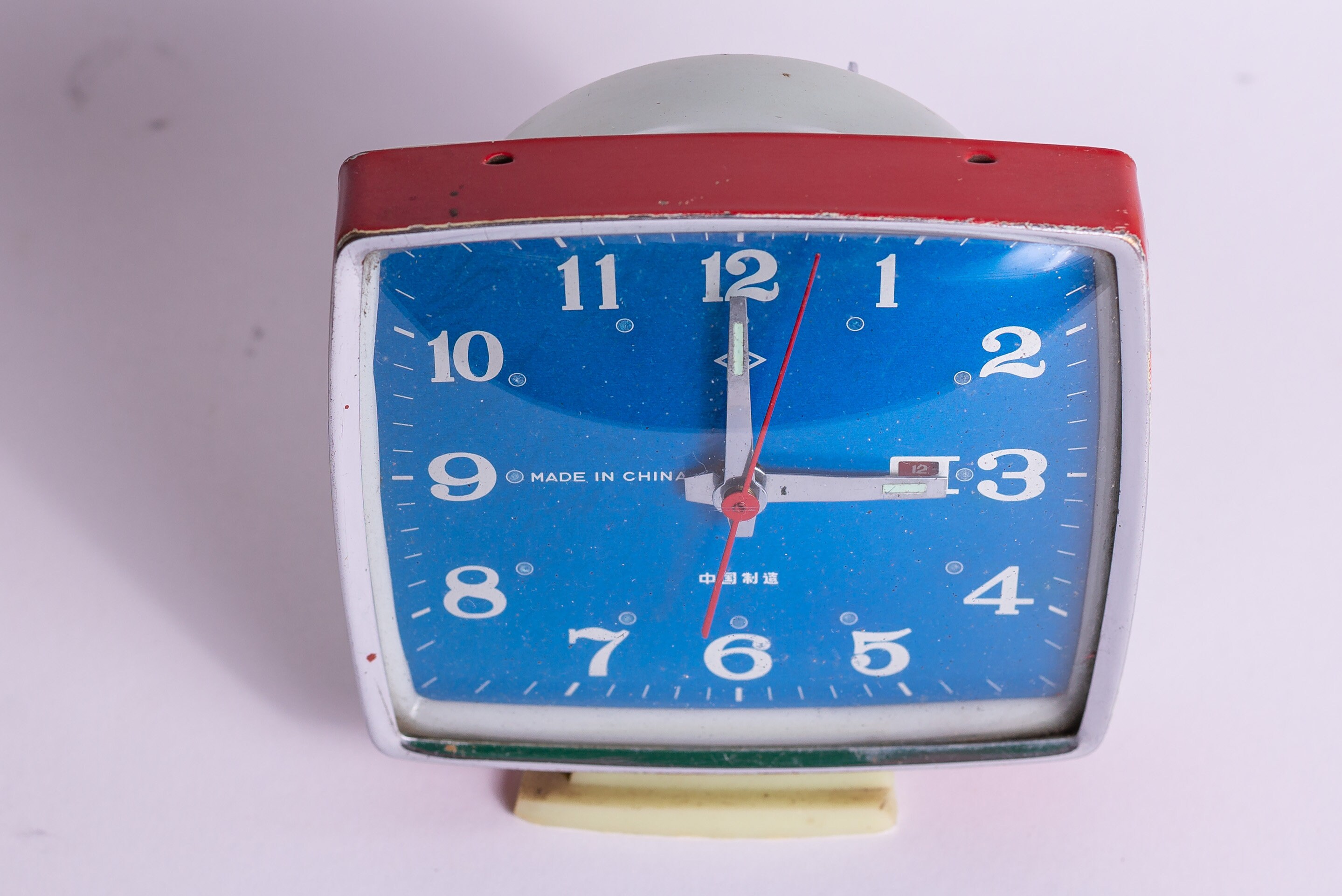 Vintage Chinese Alarm Clock Blue and Red Color 1970's - Etsy
