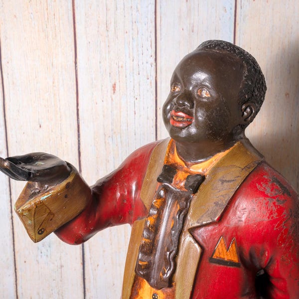 Wooden Butler Statue - Etsy