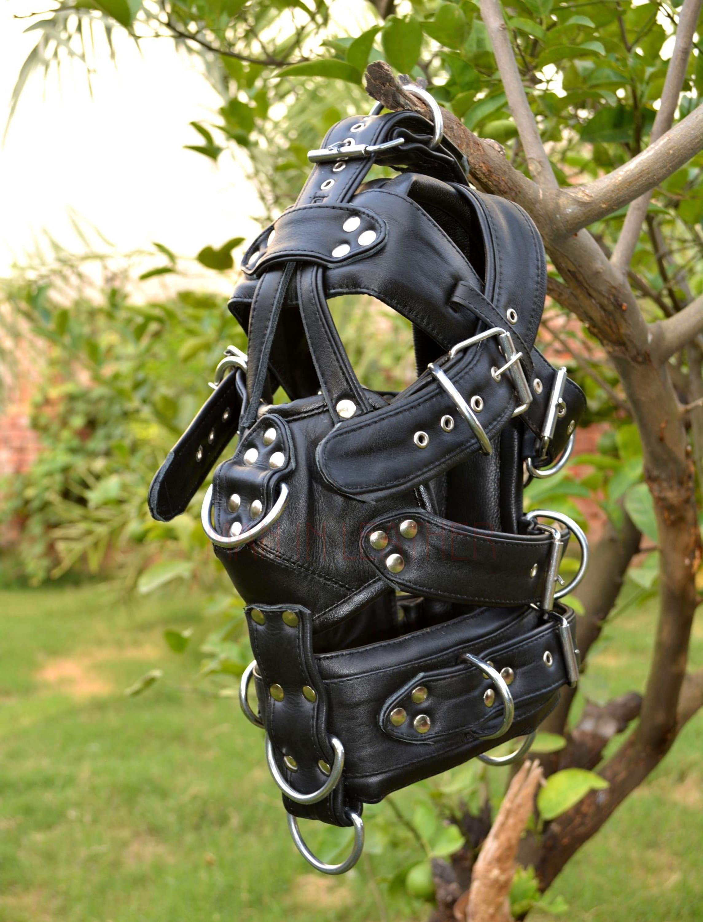 Hand Made Leather Muzzle Head Harness for Men and Women - Etsy UK