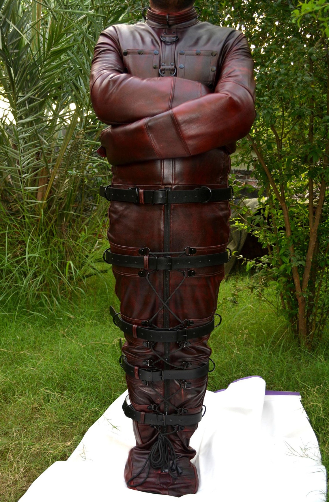 Cow Leather Sleep Sack Bondage Body Bag Bdsm Mummy Seductive Etsy