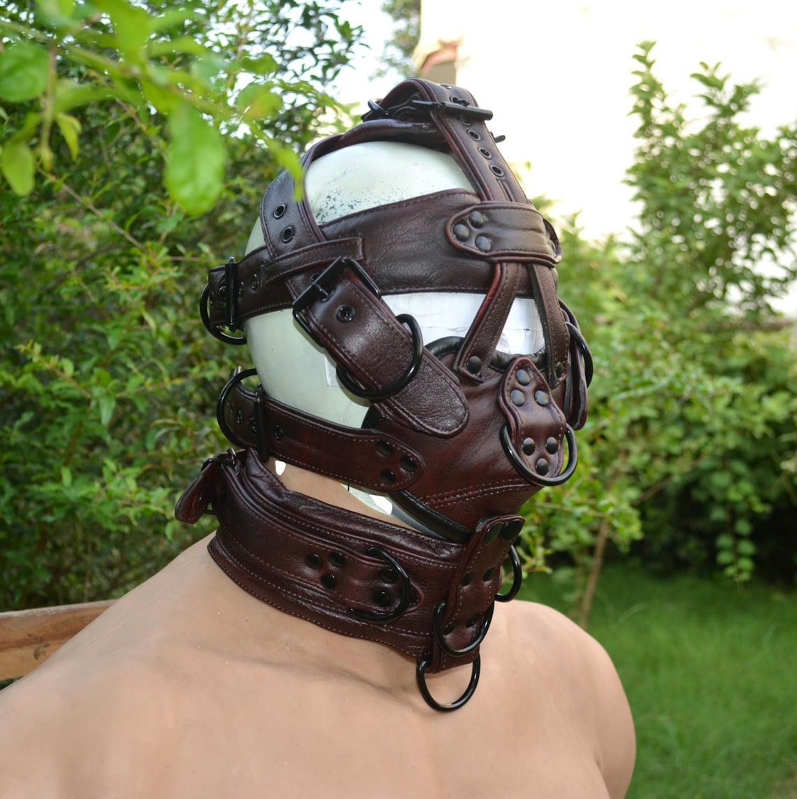 Hand Made Leather Muzzle Head Harness for Men and Women Two - Etsy
