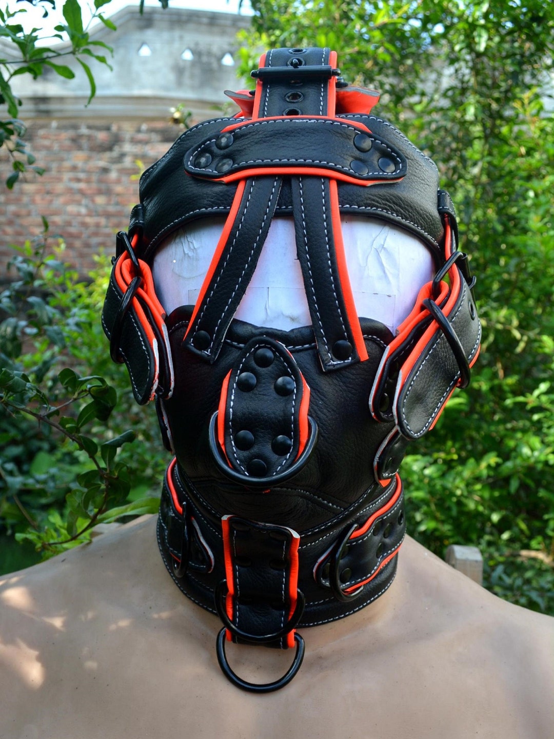 Hand Made Leather Muzzle Head Harness for Men and Women Two Tone ...