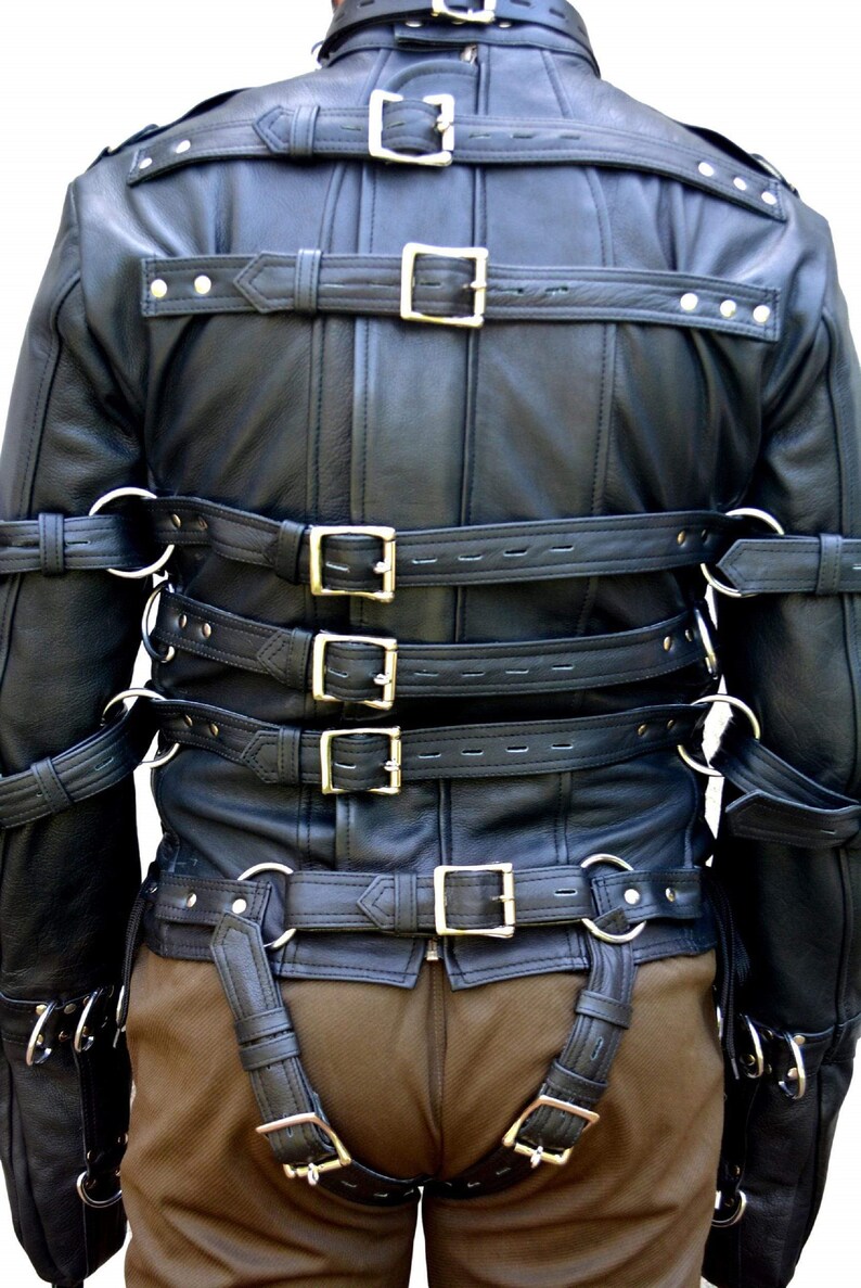 Strait Jacket BDSM Pure Leather Jacket for Men/women Strait - Etsy