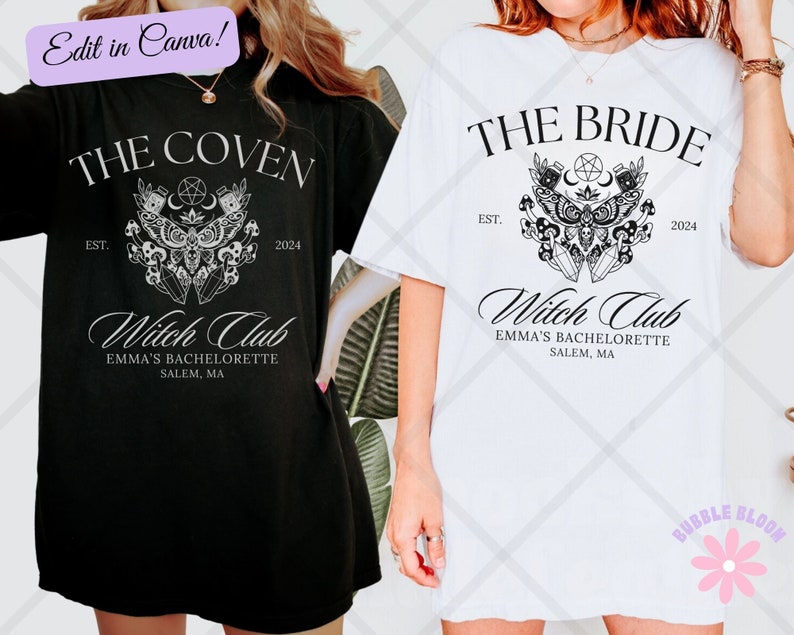 Witchy Bachelorette SVG, Editable the Bride the Coven PNG, Coven ...