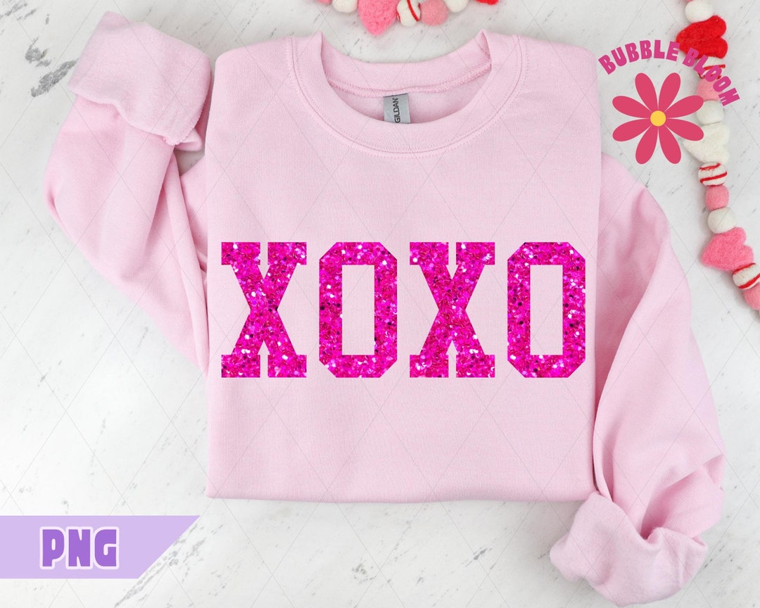Pink Glitter Xoxo Png, Valentine's Xoxo PNG, Pink Valentine's Day ...