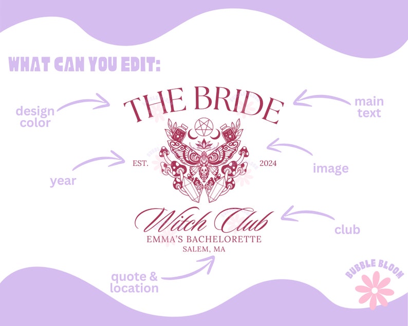 Witchy Bachelorette SVG, Editable the Bride the Coven PNG, Coven ...