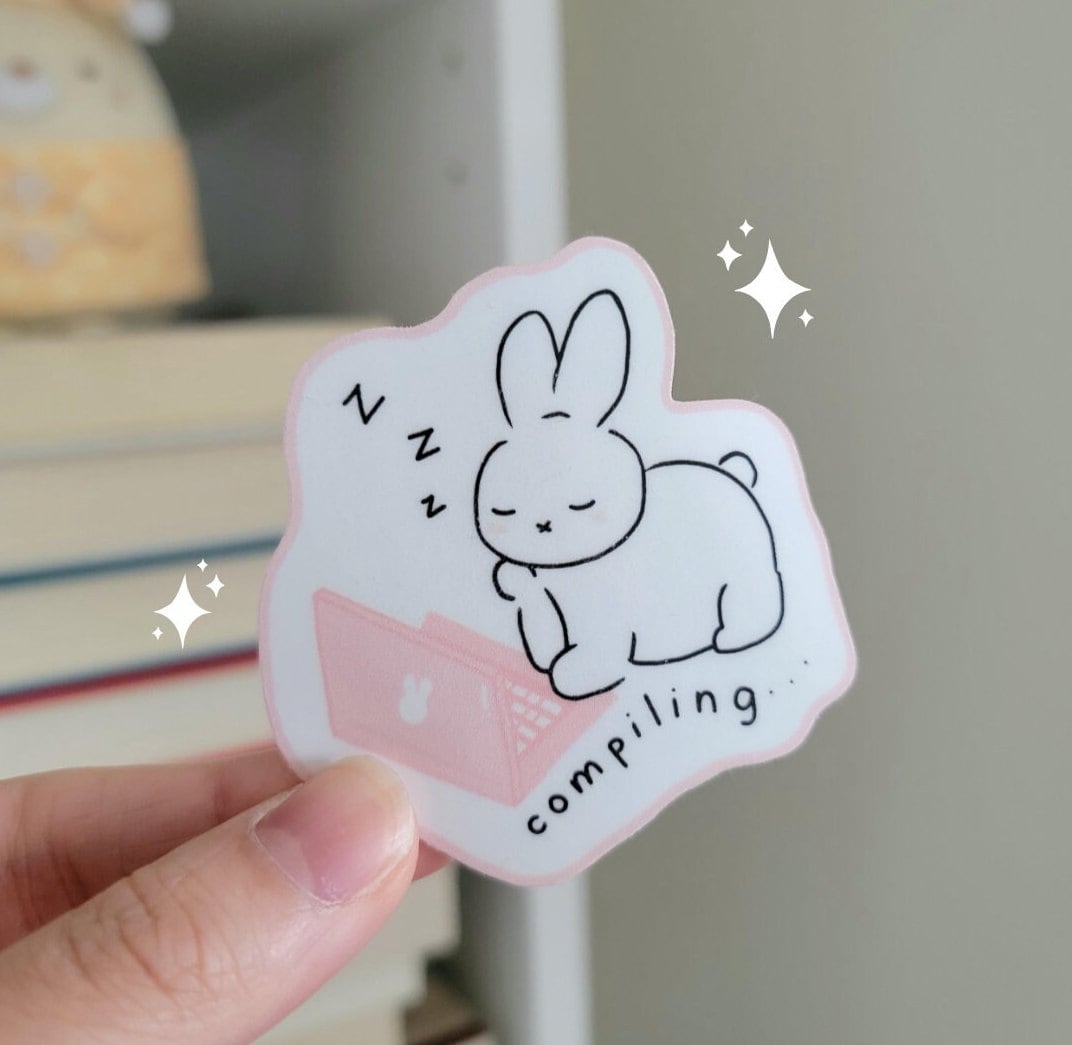 Tech Coding Compiling Programmer Waterproof Sticker Hydroflask Laptop Sticker Programming