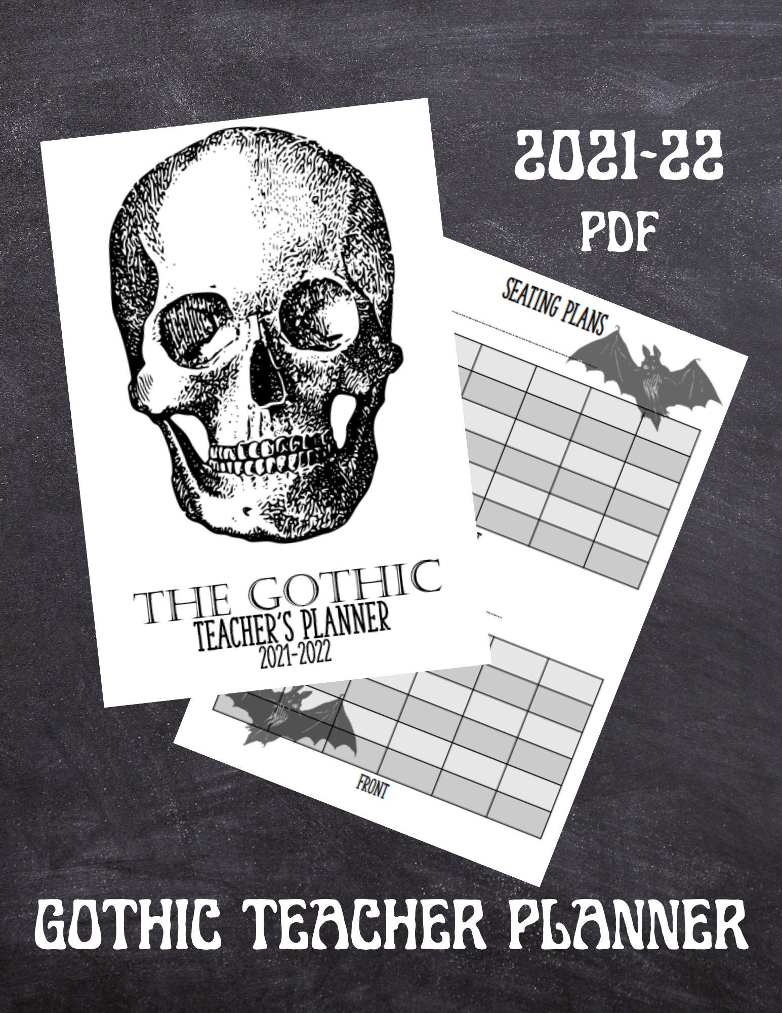 Gothic Teacher Planner Templates 2021-22 Pdf Download - Etsy UK