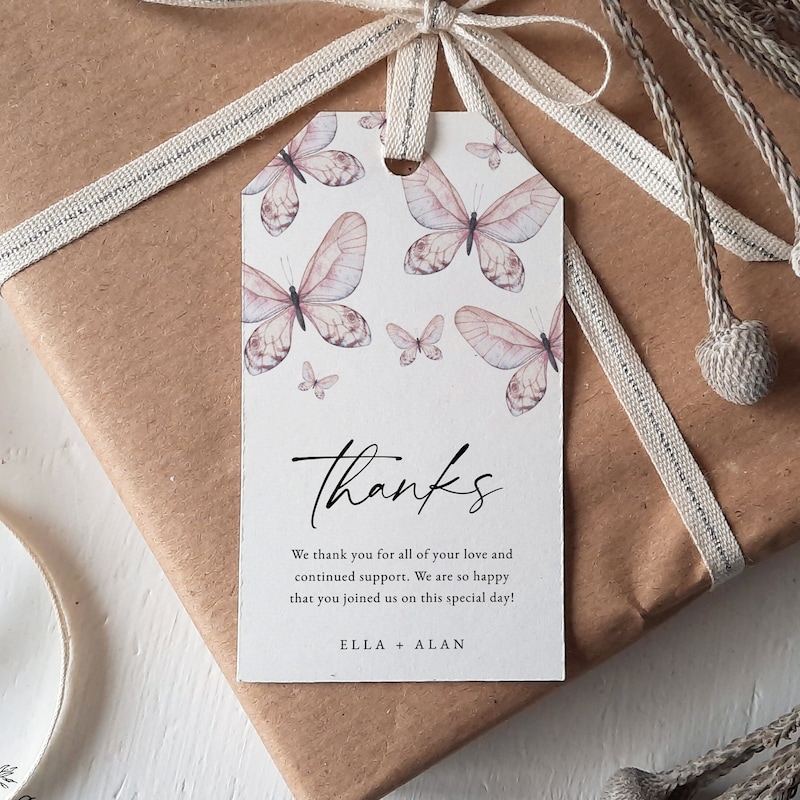 Butterfly Favor Tags - Etsy