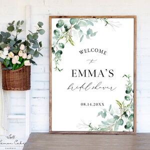 Eucalyptus Welcome Sign Template, Instant Download, Country Garden ...