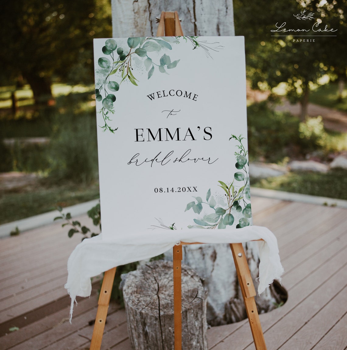 Eucalyptus Welcome Sign Template, Instant Download, Country Garden ...