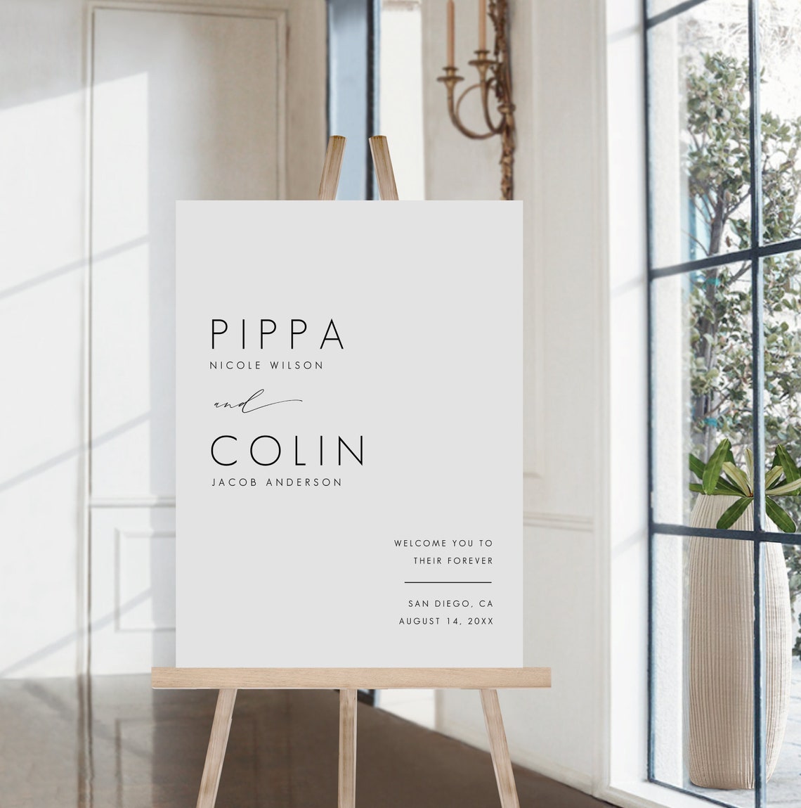 Minimalist Wedding Welcome Sign Instant Download Printed or - Etsy