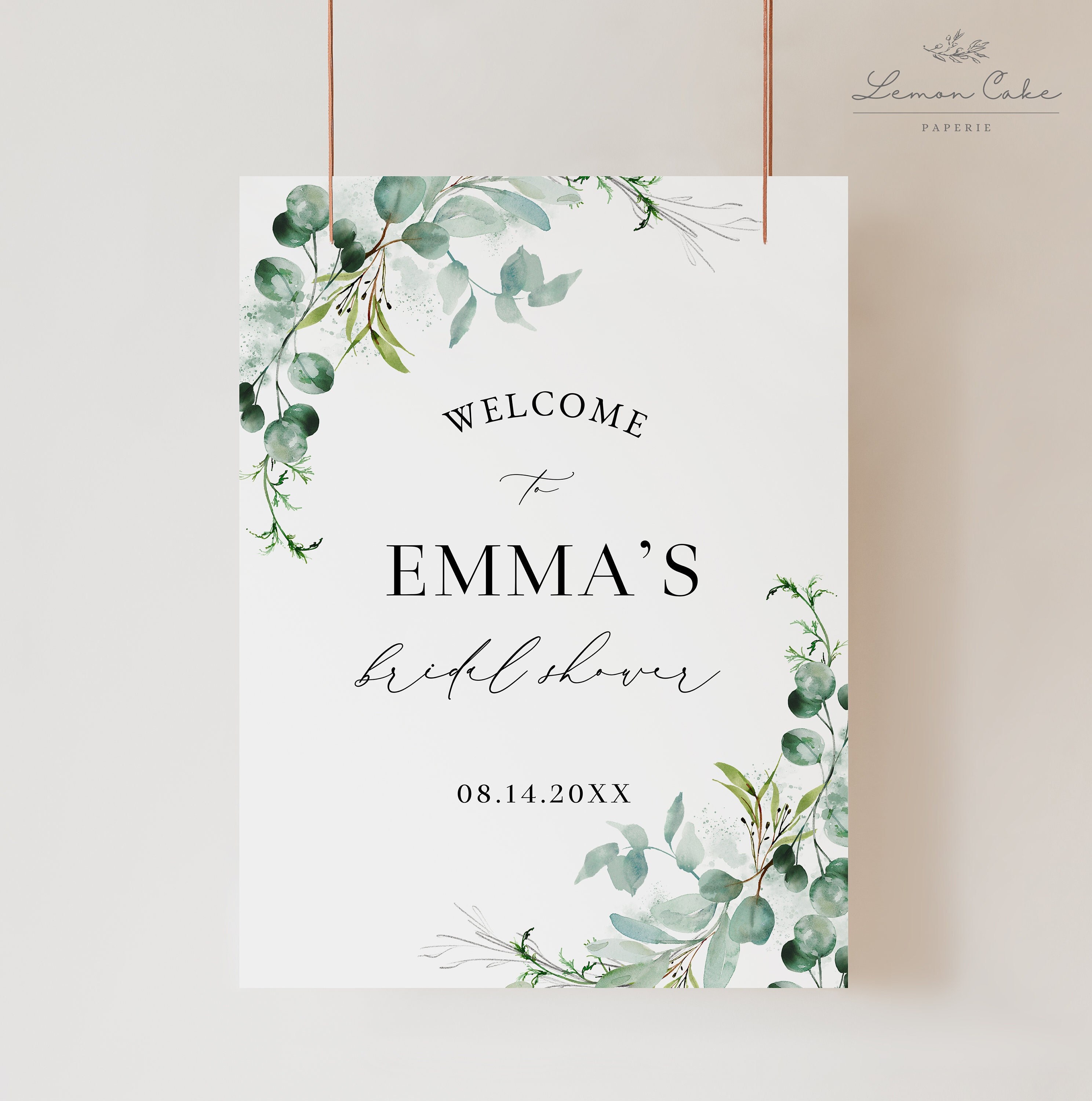 Eucalyptus Welcome Sign Template Instant Download Country - Etsy
