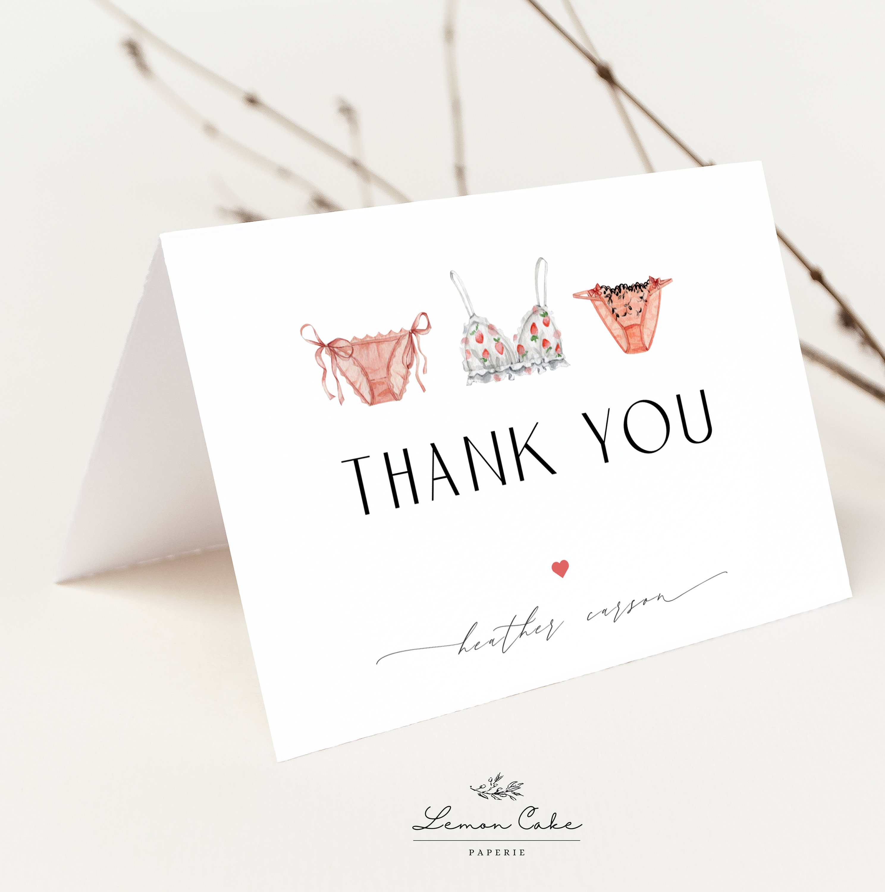 Bachelorette Thank You Card INSTANT DOWNLOAD Printable | Etsy
