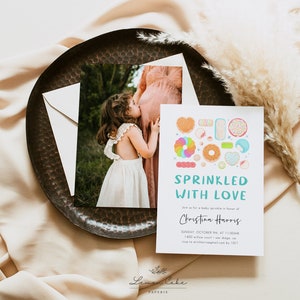 Baby Sprinkle Invitation, 100% Editable Text, Sprinkled With Love Baby ...