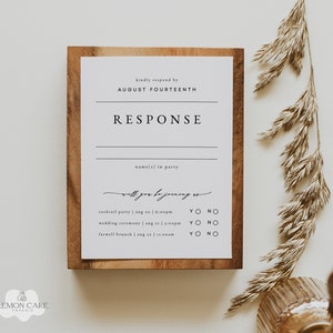Multi-event RSVP Card, INSTANT Download, Modern Response Insert Card ...