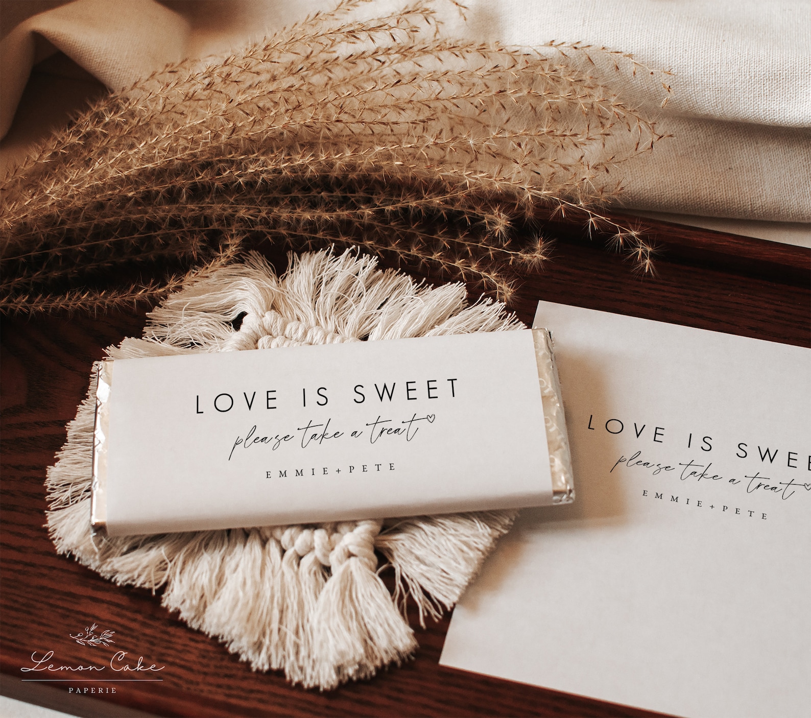 Love is Sweet Chocolate Bar Wrapper Template Printable - Etsy