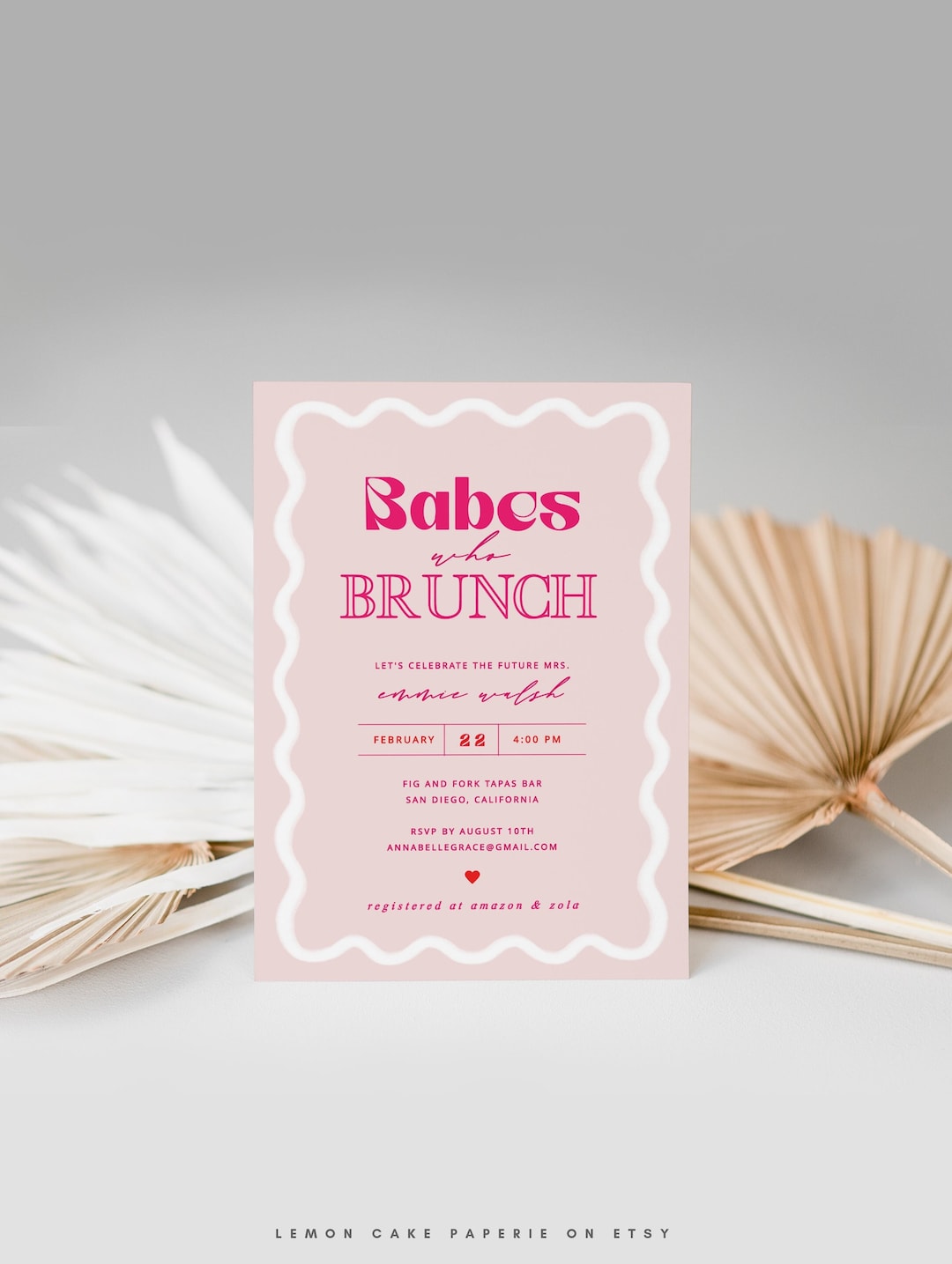Ladies Brunch Invitation Template, Babes Who Brunch Invite, Galentines ...