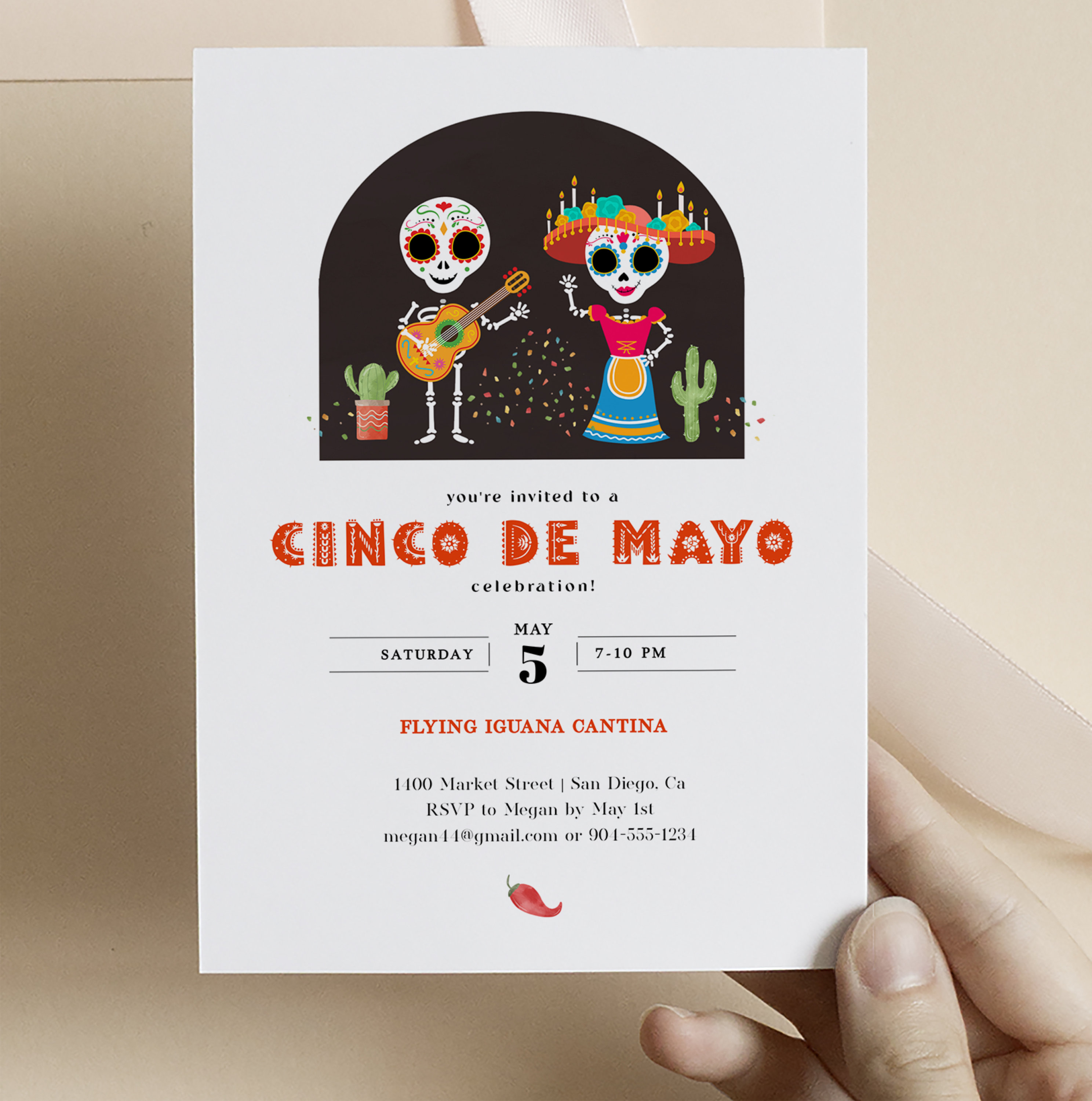 Cinco De Mayo Invitation Template Instant Download Mexican | Etsy