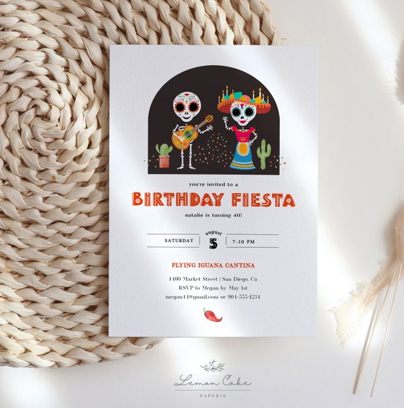 Fiesta Birthday Invitation Instant Download Fiesta Party | Etsy
